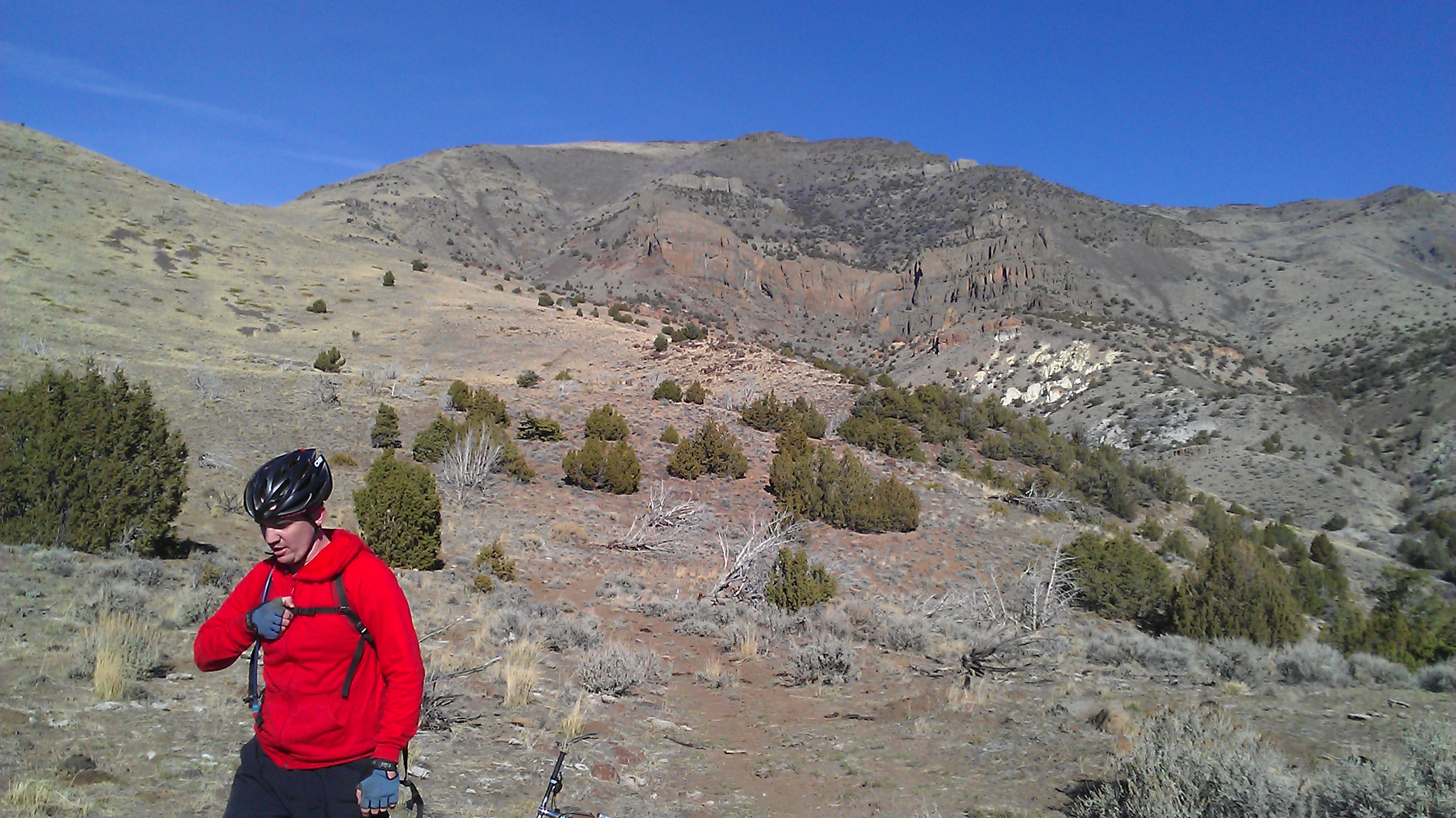 Descending from Tule Peak, Billy – Bikepacking Northern Nevada